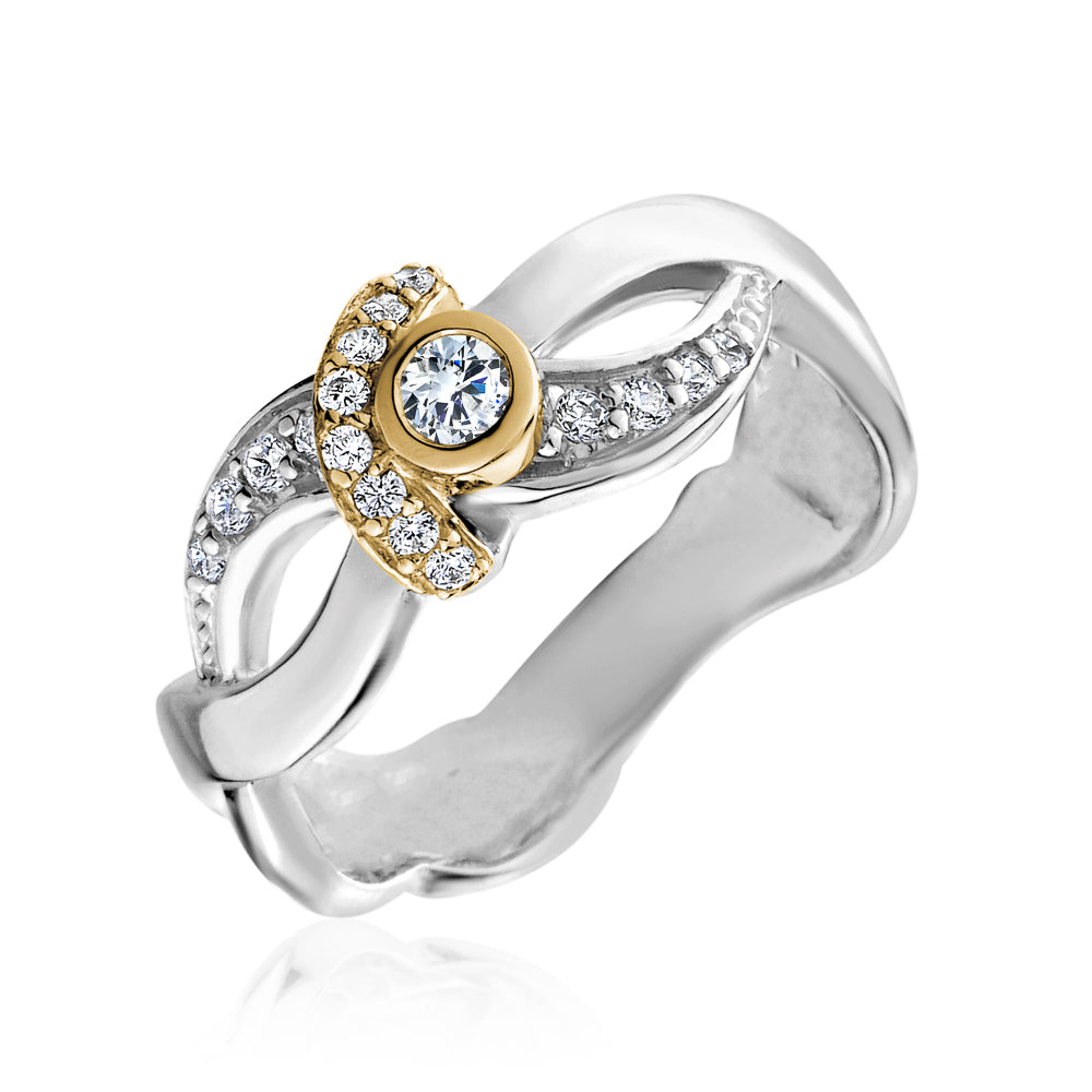 Gold Ring with 28 Diamond Points – Vintage Style and Customizable ...